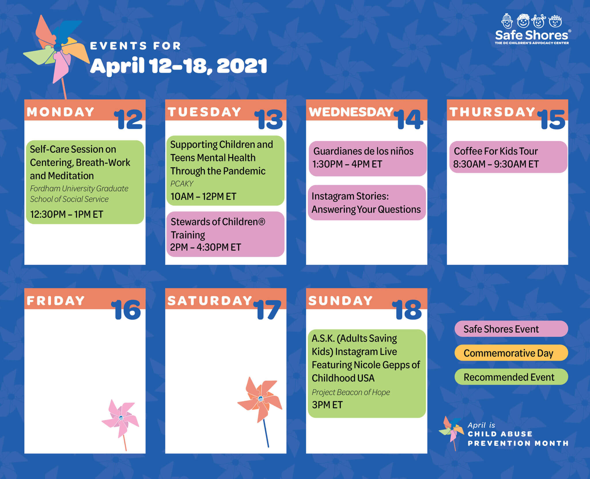 Child Abuse Prevention Month 2021 Events | Safe Shores