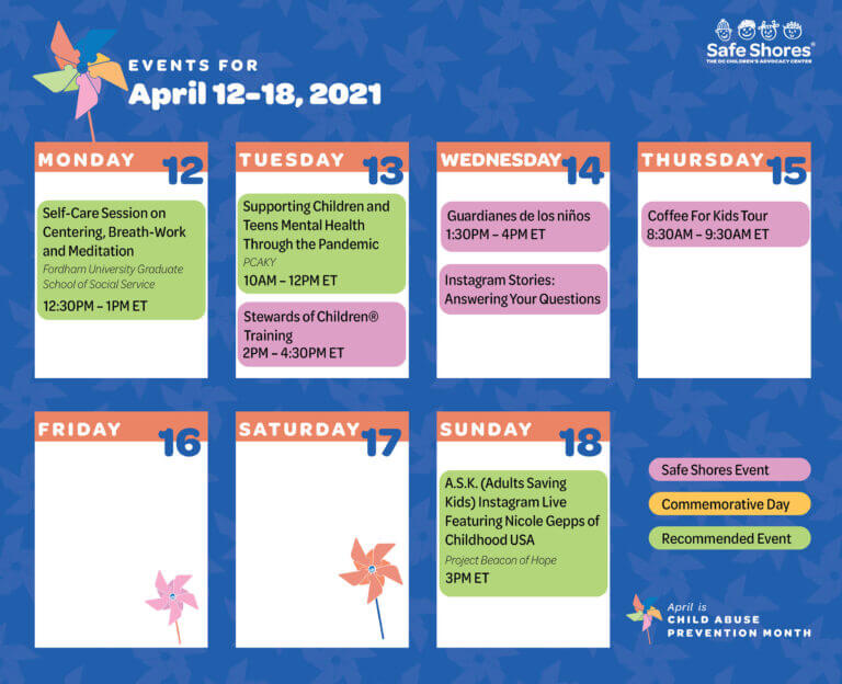 Child Abuse Prevention Month 2021 Events | Safe Shores