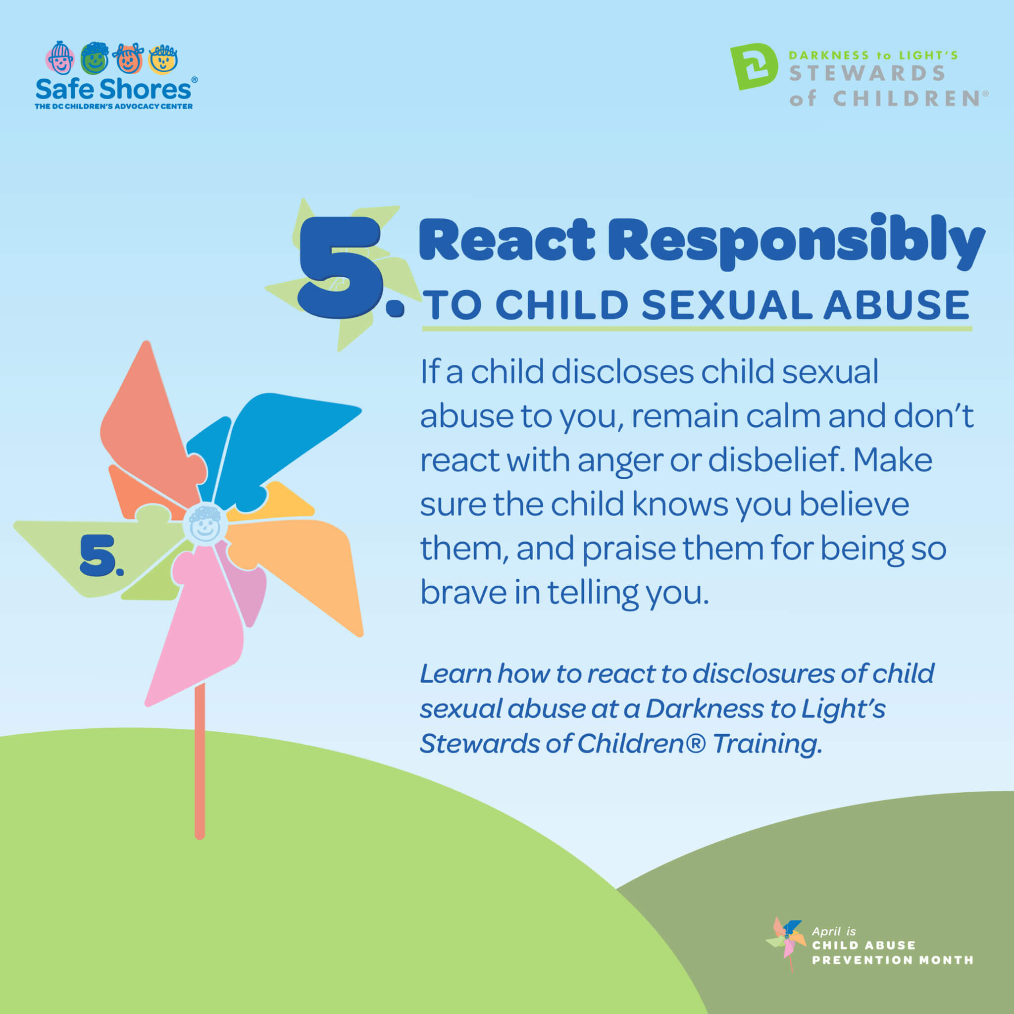 The Five Steps of Child Abuse Prevention | Safe Shores